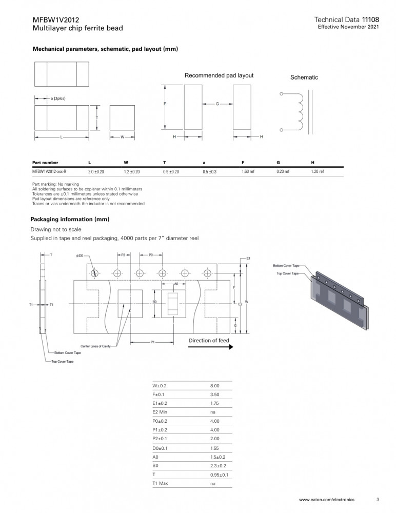 EATON MFBW1V2012 datasheet page 3