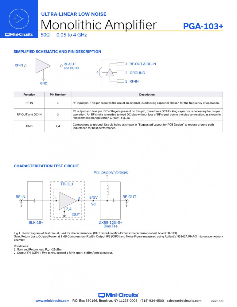 PGA-103+ datasheet page 3
