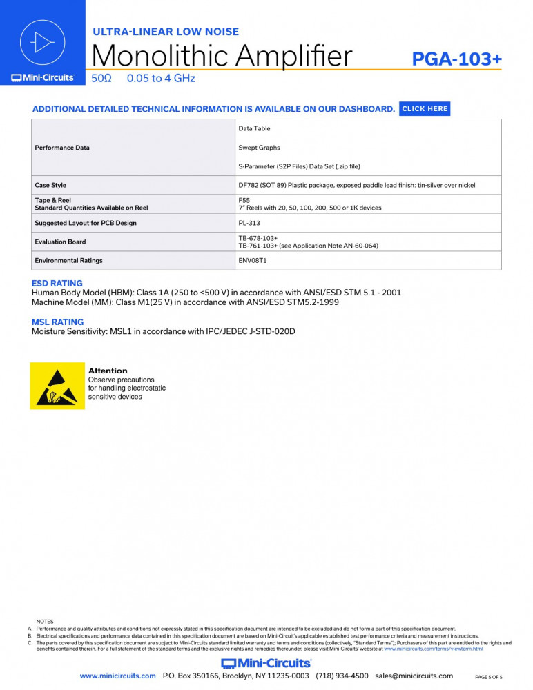 PGA-103+ datasheet page 5