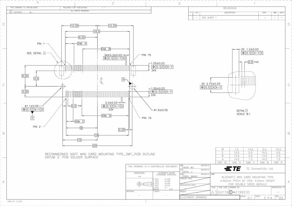 TE Connectivity 2199230-3 drawing page 3