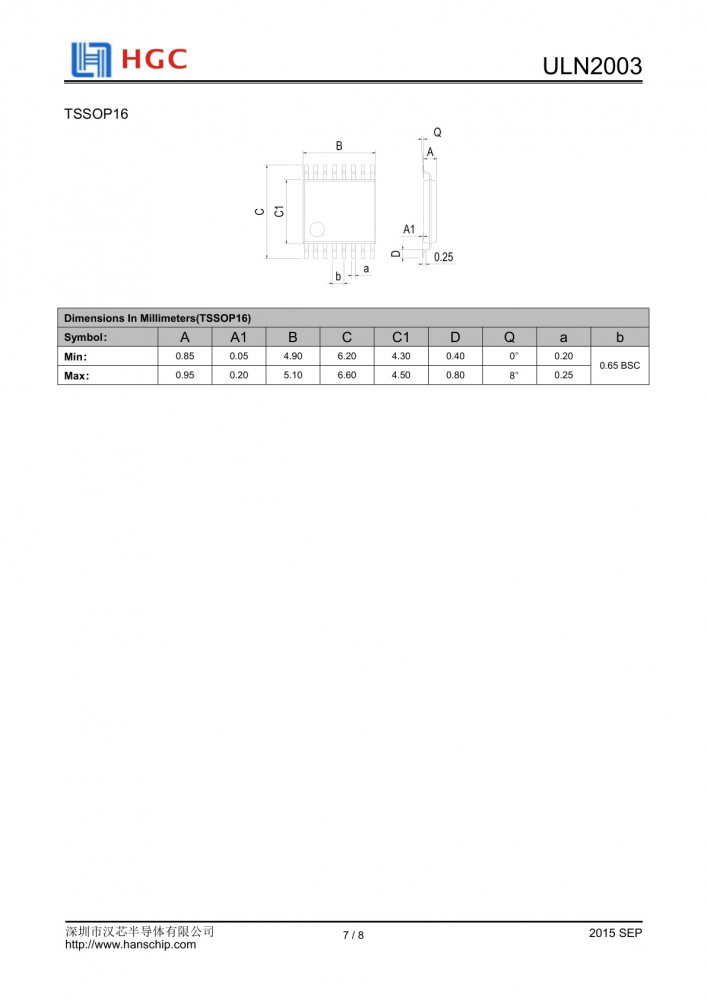 ULN2003CDRG datasheet page 7
