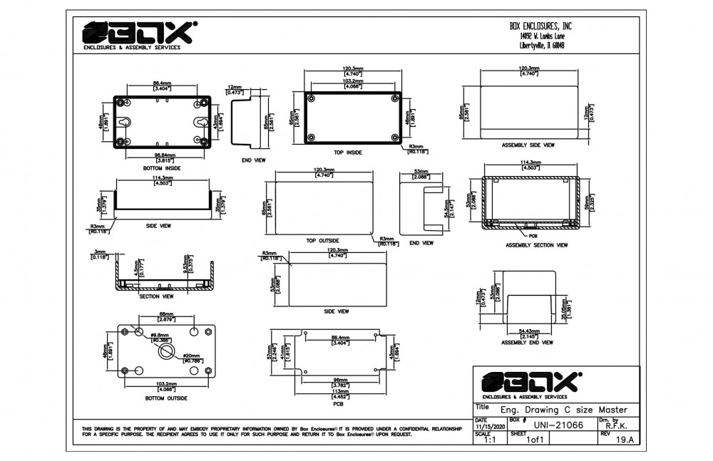 UNI-21066 engineering drawing preview