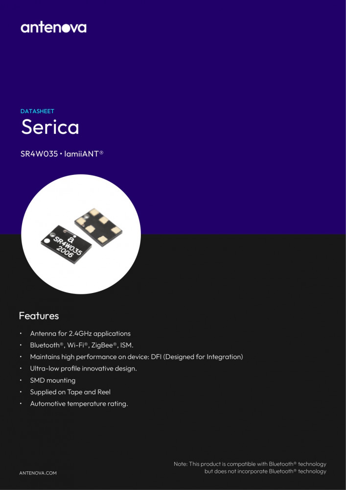 Serica datasheet page 1