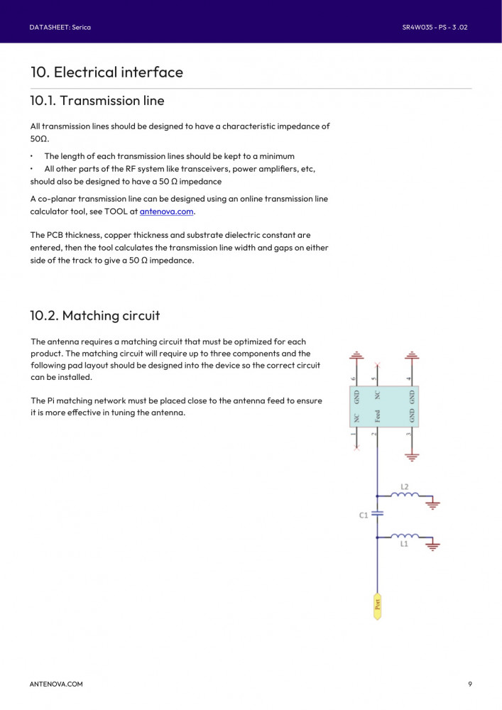 Serica datasheet page 9