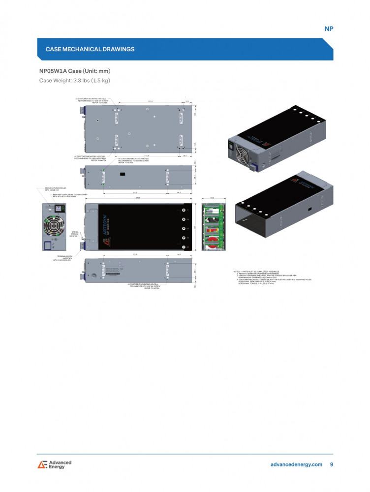 Advanced Energy NeoPower NP05 technical document page 9