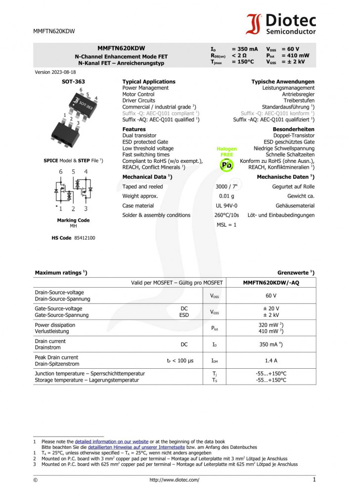 MMFTN620KDW-AQ datasheet page 1