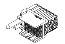 Impact 100 Ohm 6 Pair RAM Right-Angle Header, Right Guided, Left Endwall, 10 Columns, 180 Circuits, Pin Length 4.90mm, Plated Through Hole Dimension 0.39mm, Lead-Free
