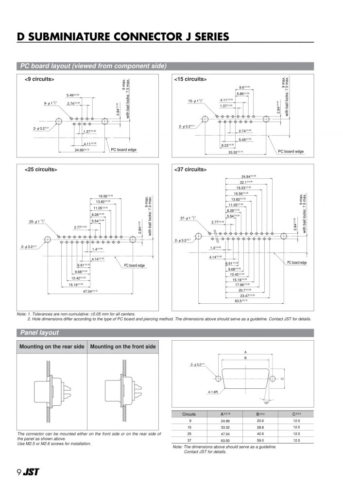 JST J Series datasheet page 9