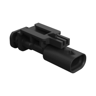MXP120 Sealed Male Blade Connector with 7.00mm Clip-Slot, 2 Circuit, Dark Gray Housing (T3-V2-S3), Backshell Interface Option 2, Key C for sale