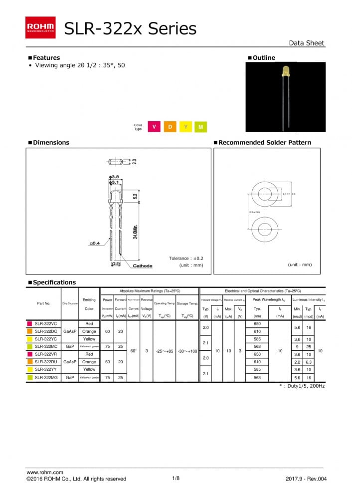 SLR-322MG3F technical document page 1