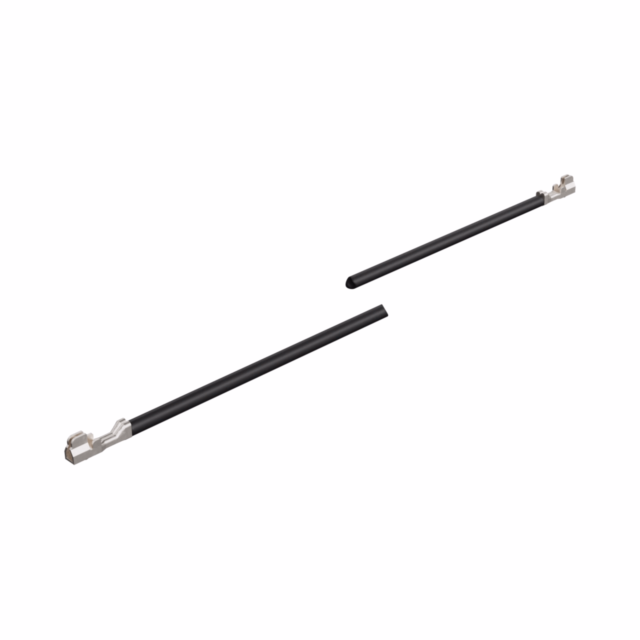 Pre-Crimped Lead OneBlade Female-to-Female, 1.00µm Tin (Sn) Plating, 300.00mm Length, 28 AWG, Black for sale