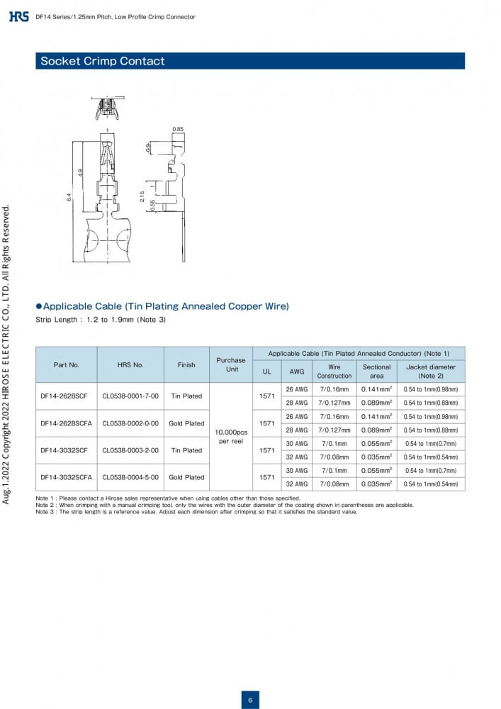 HRS DF14 datasheet page 6
