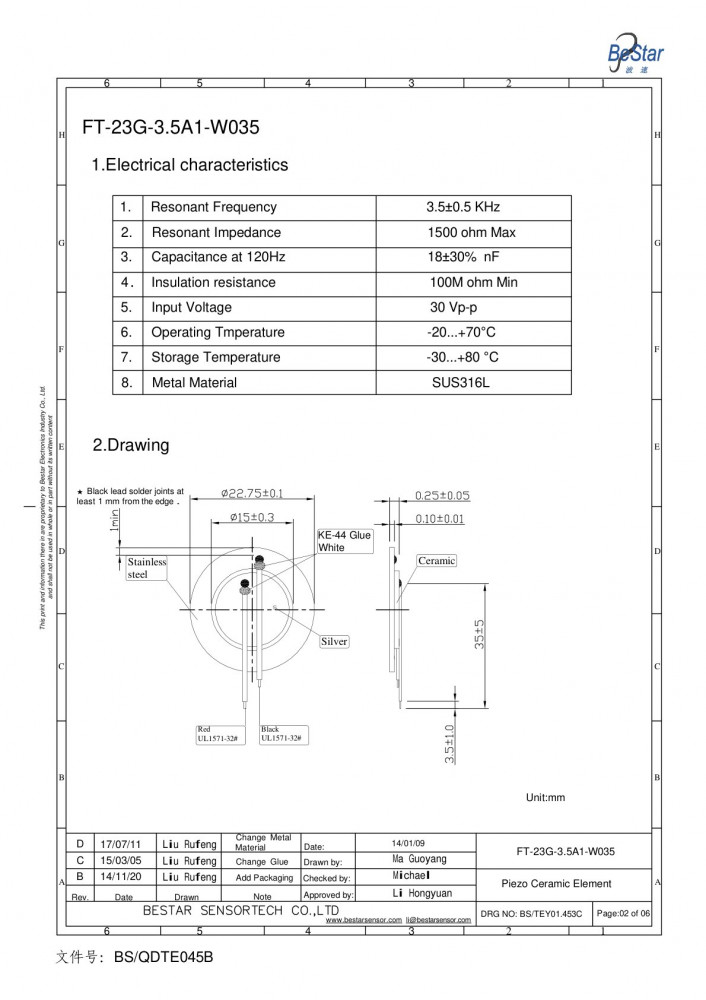 FT-23G-3.5A1-W035 drawing page