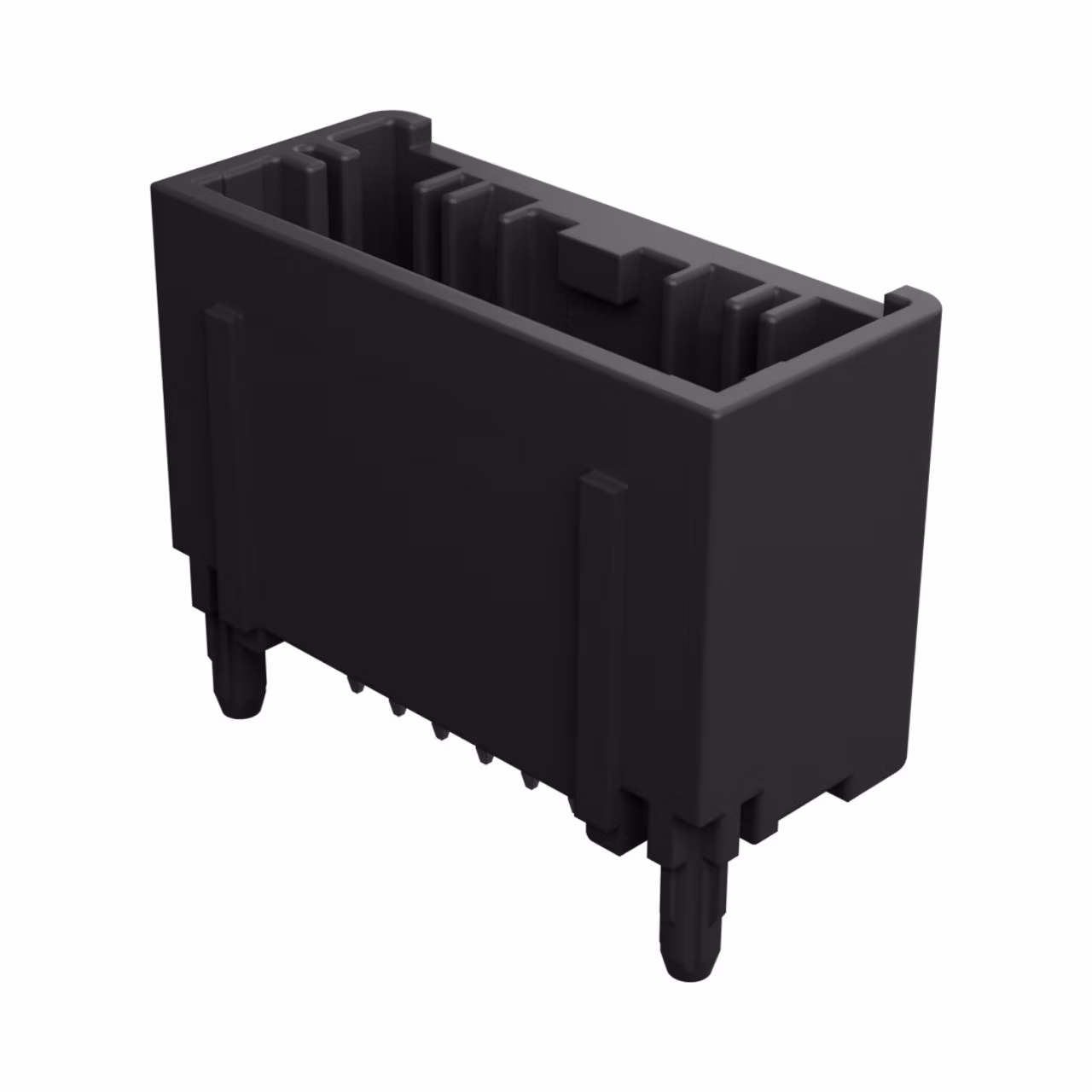 Mini50 Unsealed Vertical Header, UL 94 HB, Single Row, 8 Circuit, Polarization Option C, Dark Gray, Tray for sale