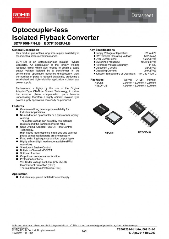 BD7F100EFJ-LBE2 datasheet page 1