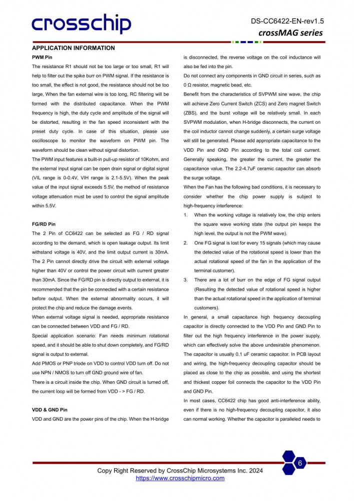 CC6422 datasheet page 6