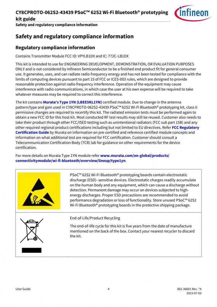 CY8CPROTO-062S2-43439 guide page 4