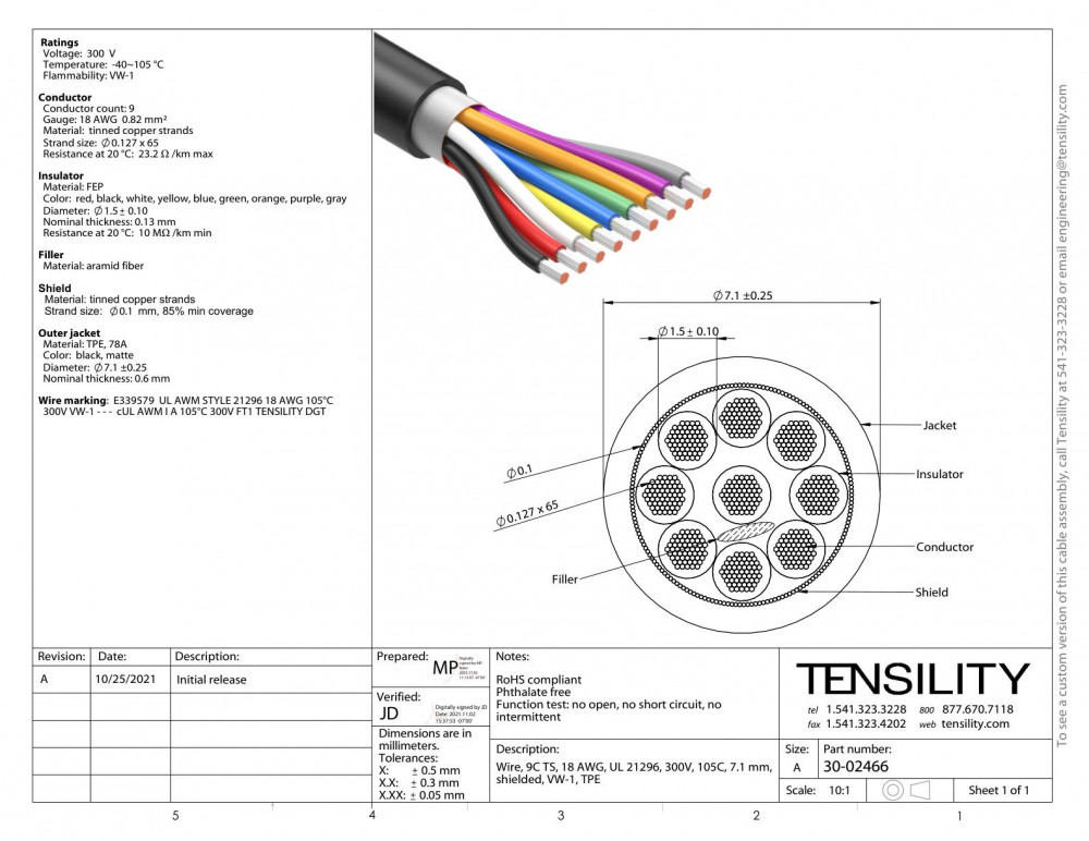 Tensility International 30-02466 product drawing preview