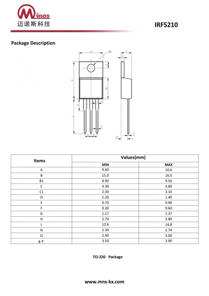 IRF5210 datasheet page 3