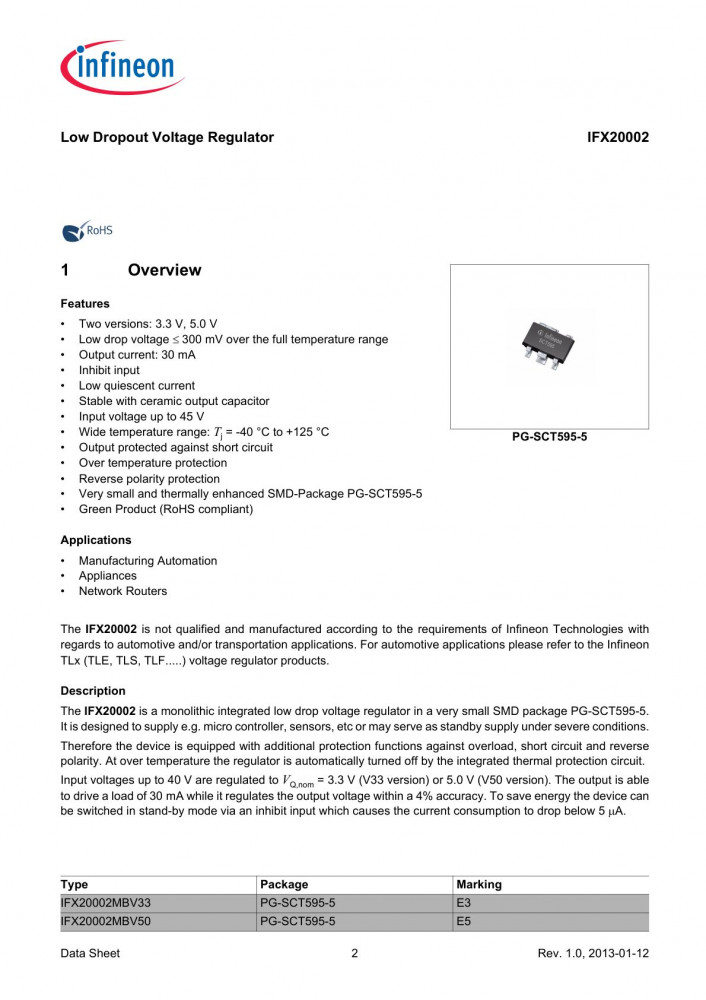 IFX20002 datasheet page 2