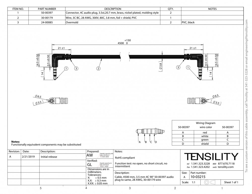 Tensility International 10-03215 product drawing