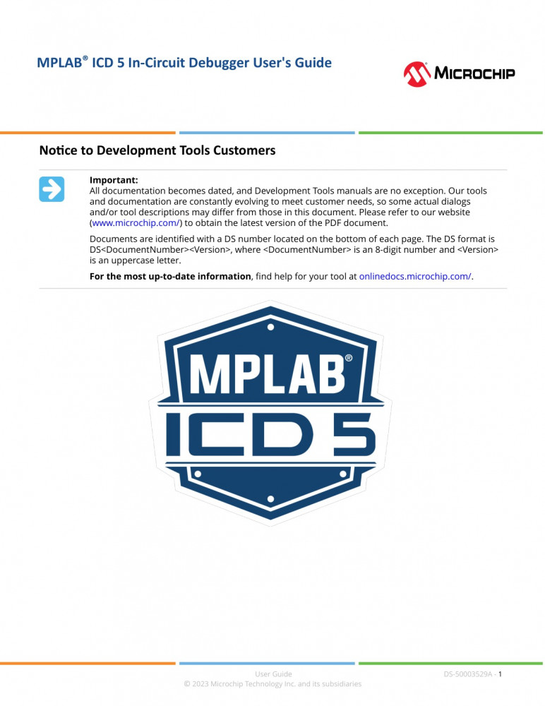 MPLAB ICD 5 document page 1