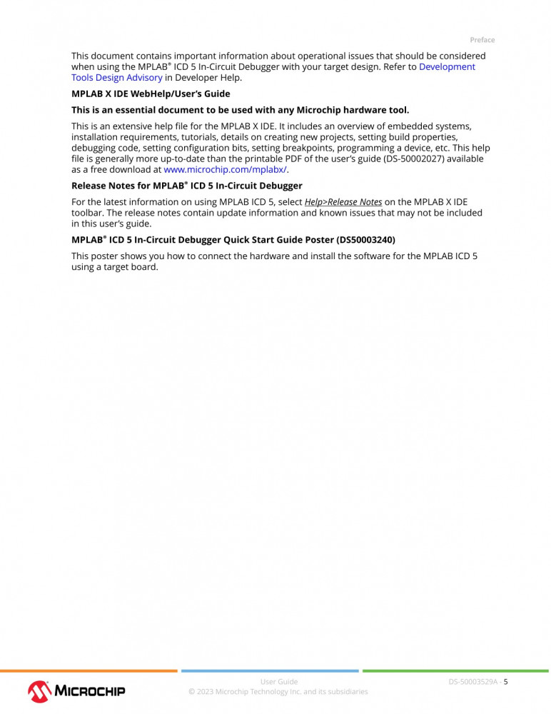 MPLAB ICD 5 document page 5