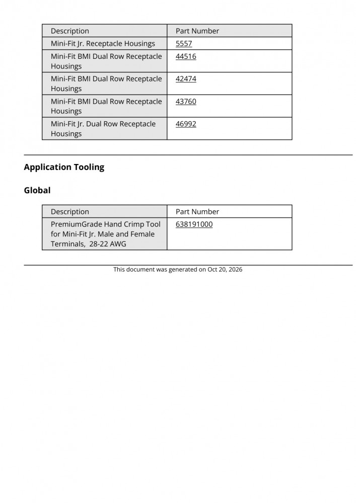 MINI-FIT connector system specification, document page image 3