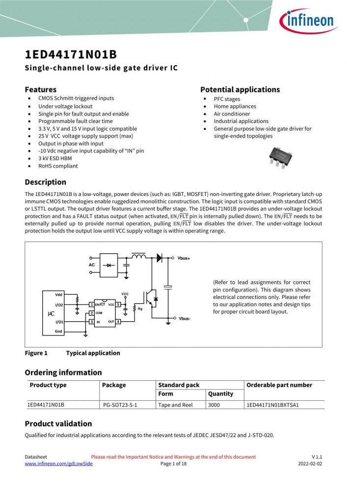 1ED44171N01B datasheet page 1