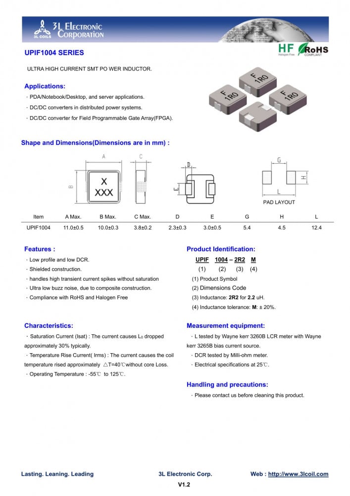 UPIF1004 datasheet page 1