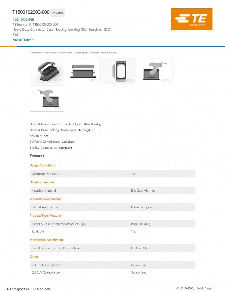 T1500102000-000 technical document page 1