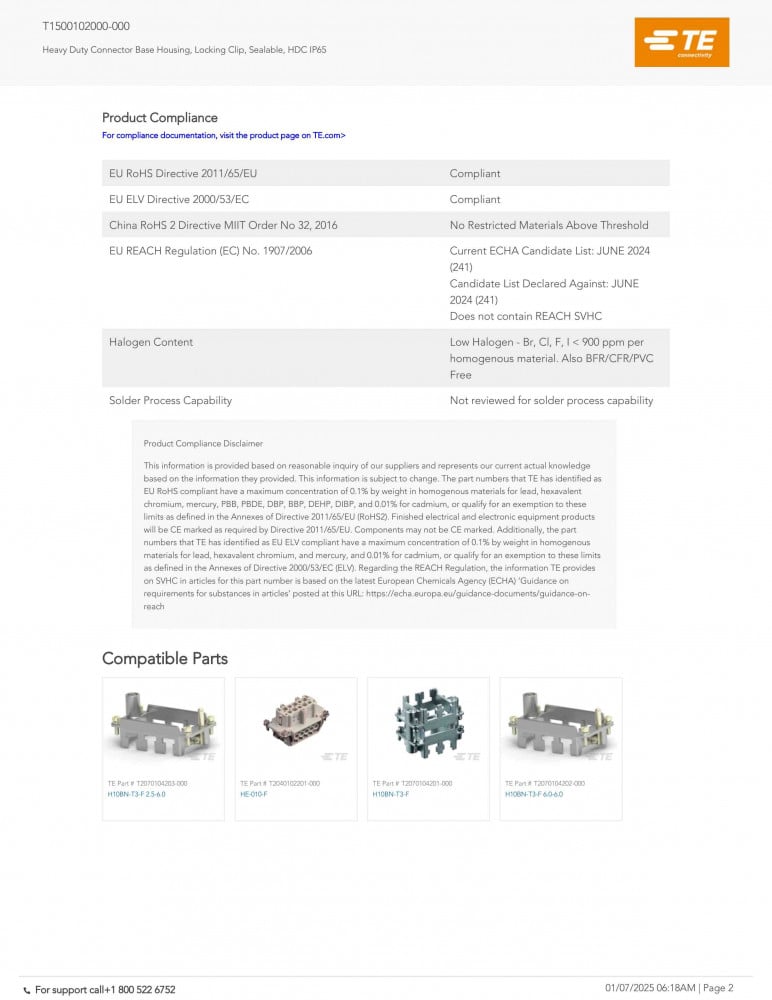 T1500102000-000 technical document page 2