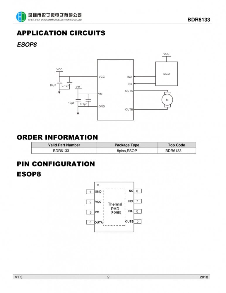 BDR6133 datasheet page 2