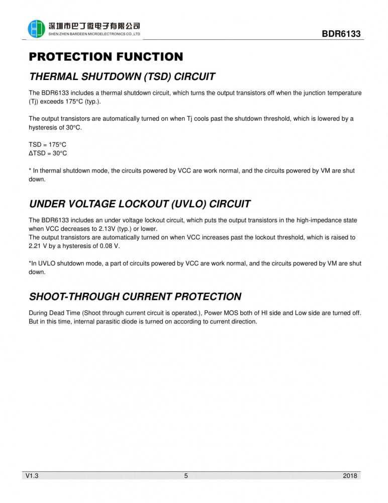 BDR6133 datasheet page 5