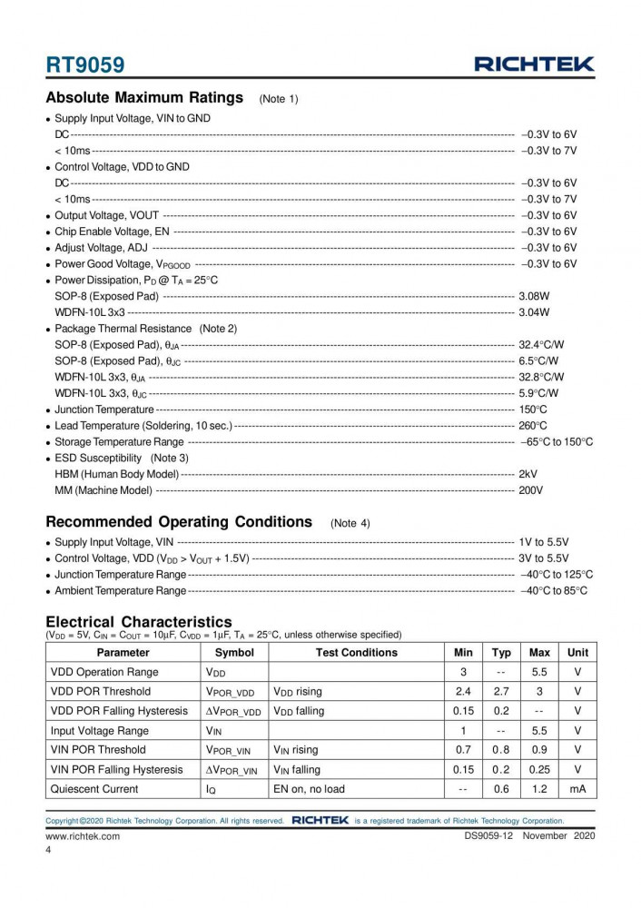 RT9059GSP datasheet page 4
