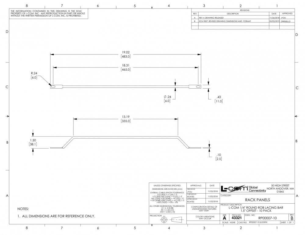 L-com RP00007-10 technical document page