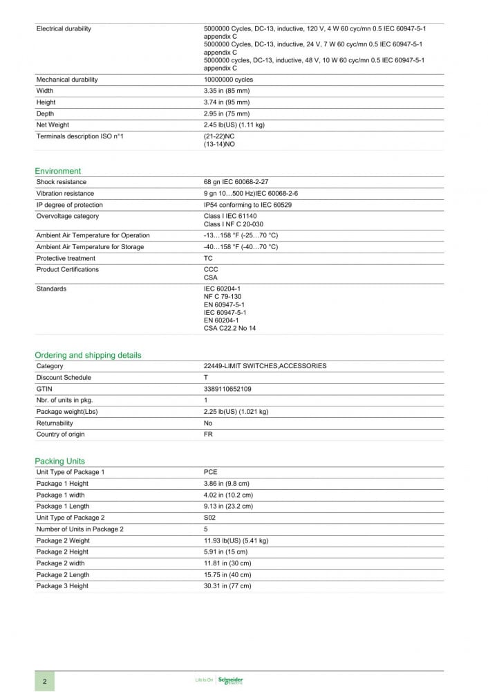 XCRB11 technical document page 2