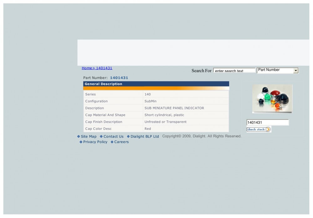 Dialight 140-1431 technical document page