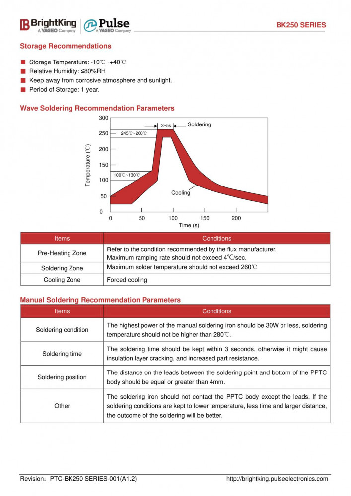 BK250 series datasheet page 7