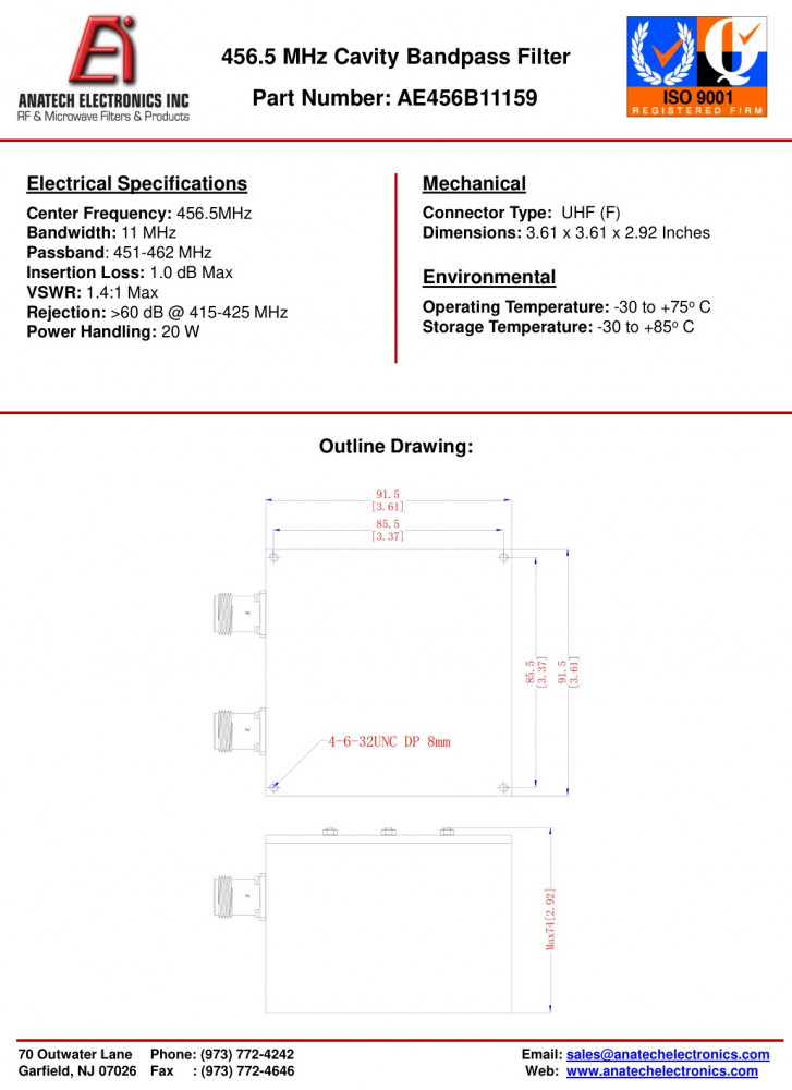 AE456B11159 outline drawing