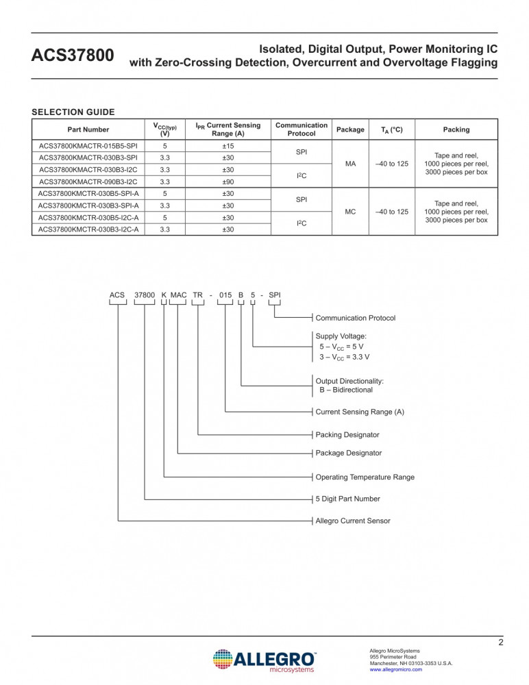 ACS37800 datasheet page 2