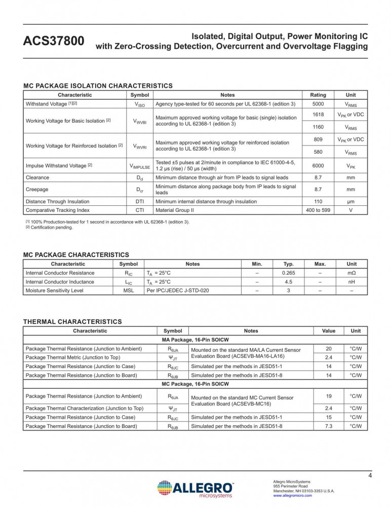 ACS37800 datasheet page 4