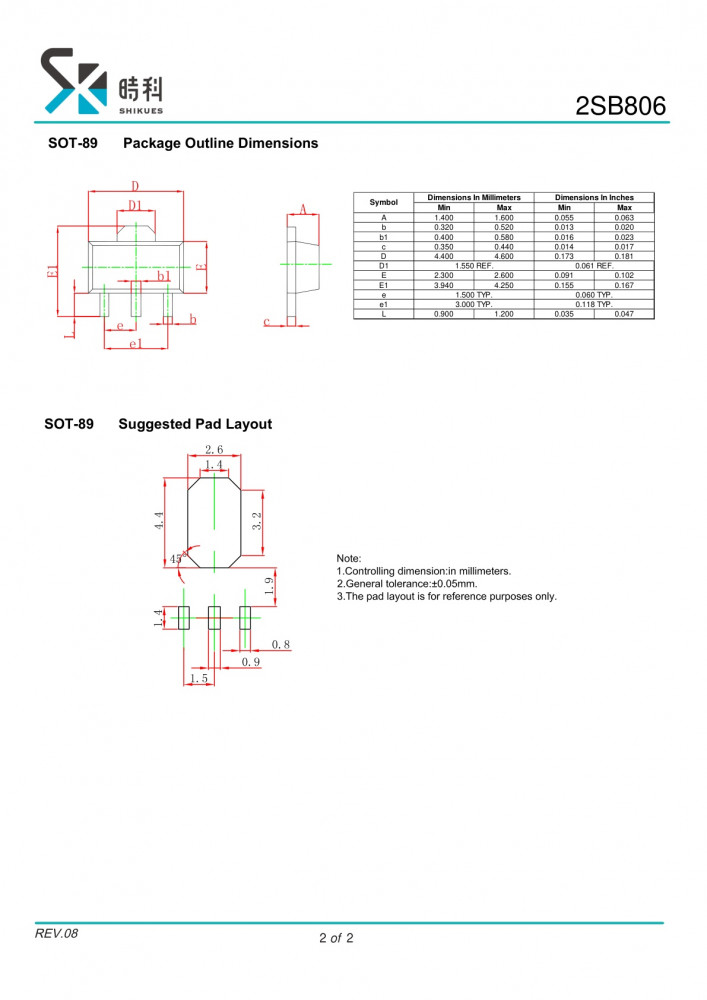 2SB806 datasheet page 2