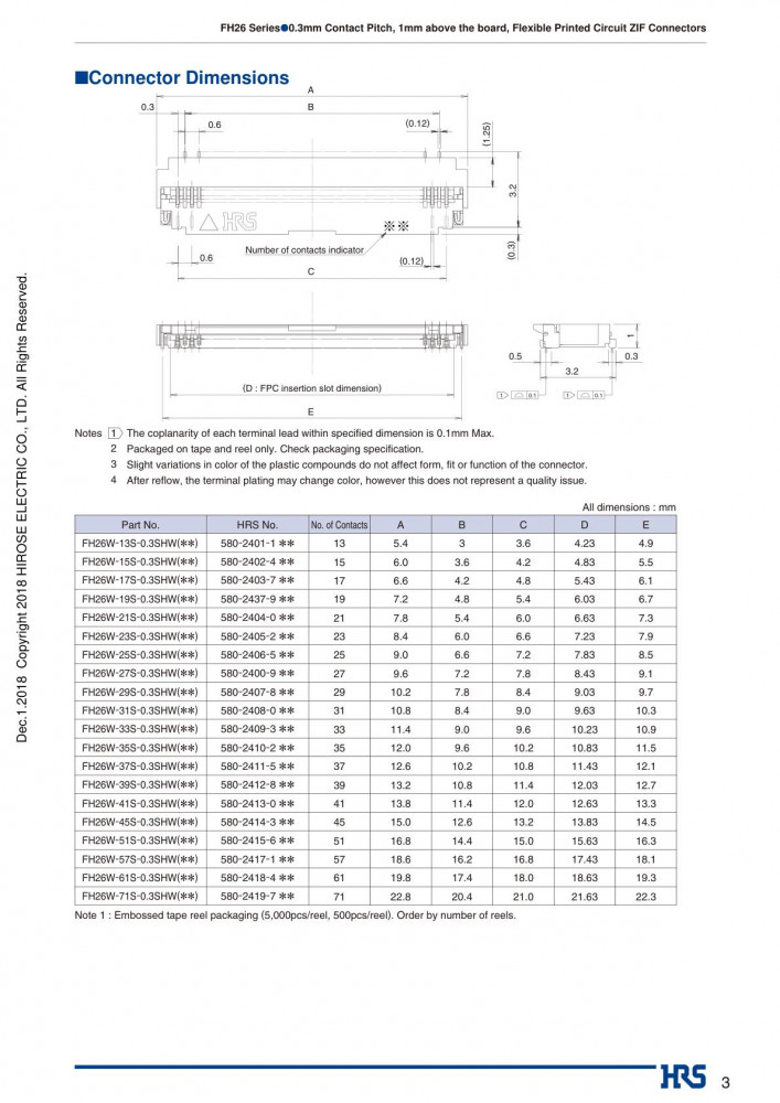 FH26 datasheet page 3
