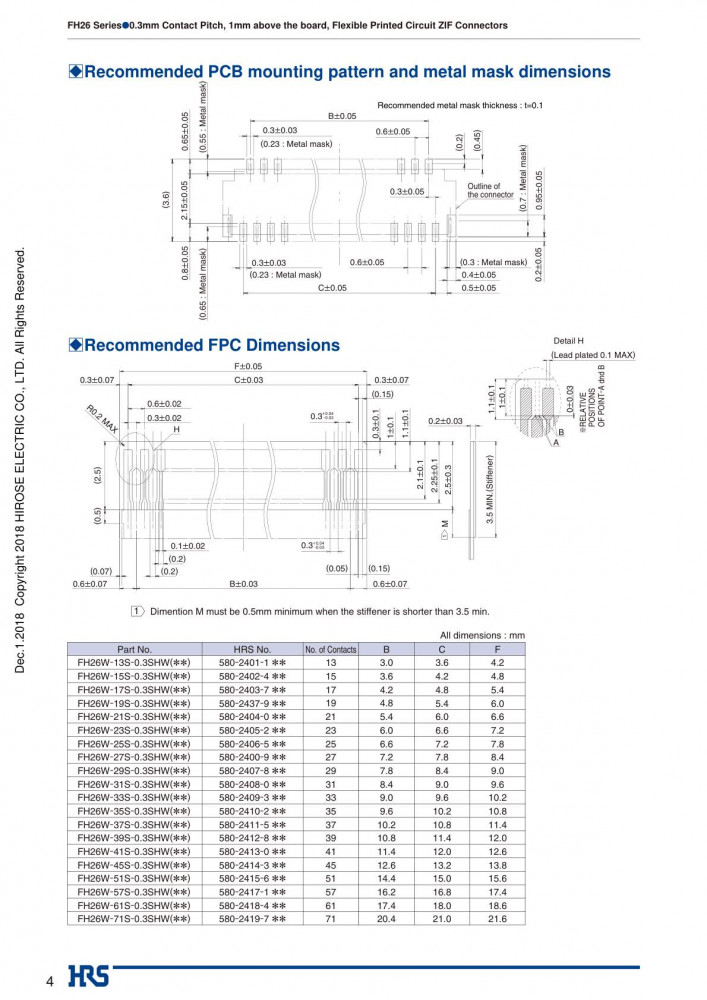 FH26 datasheet page 4