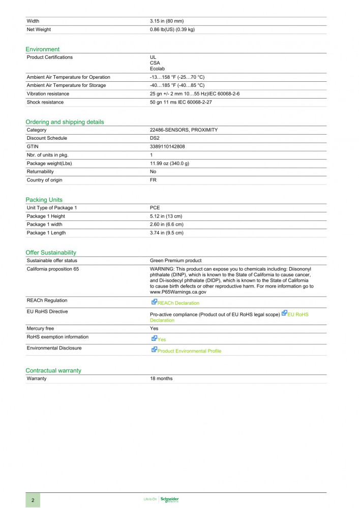 XS8D1A1NBL2 technical document page 2