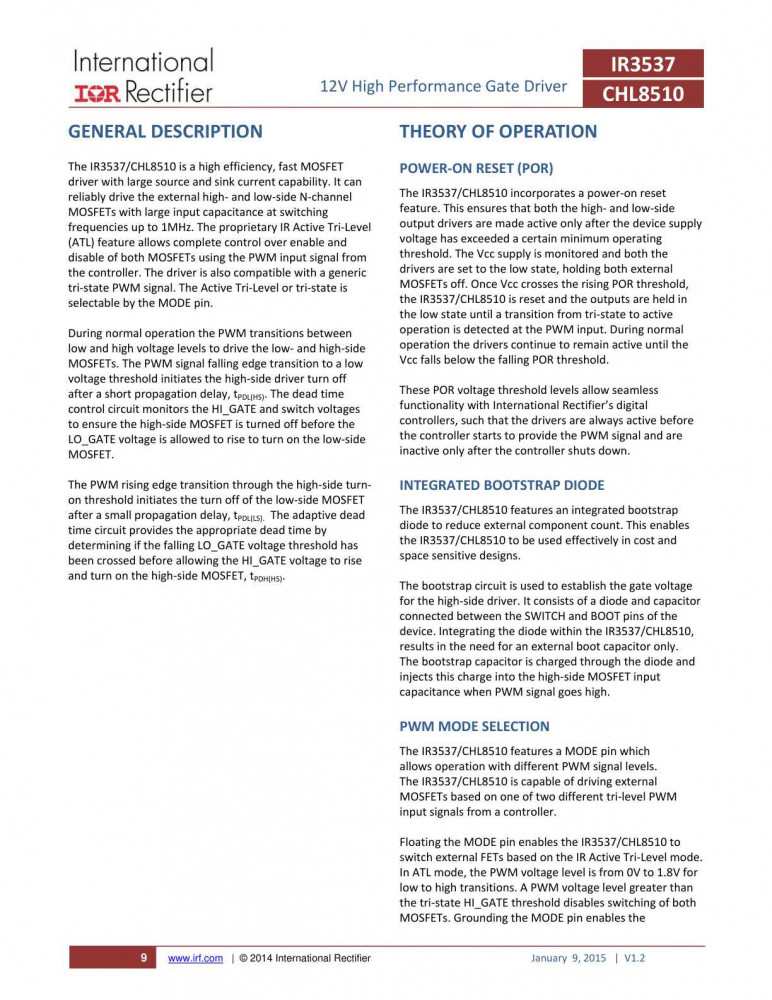 IR3537MTRPBF datasheet page 9