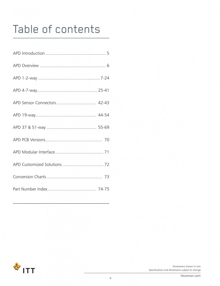 ITT CANNON APD documentation page 4