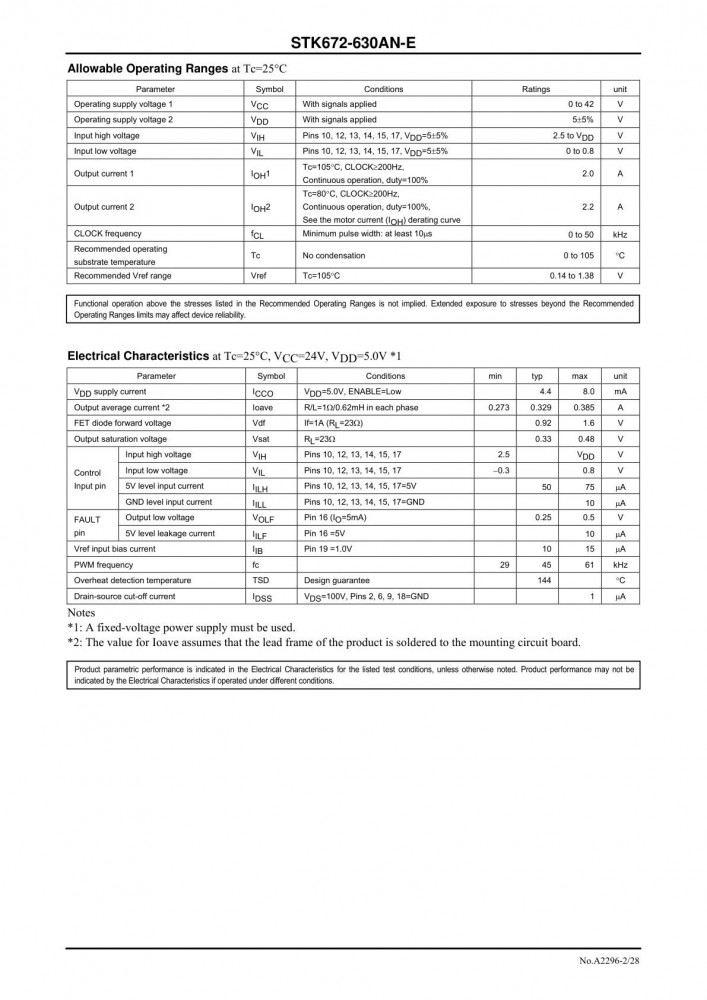 STK672-630AN-E datasheet page 2