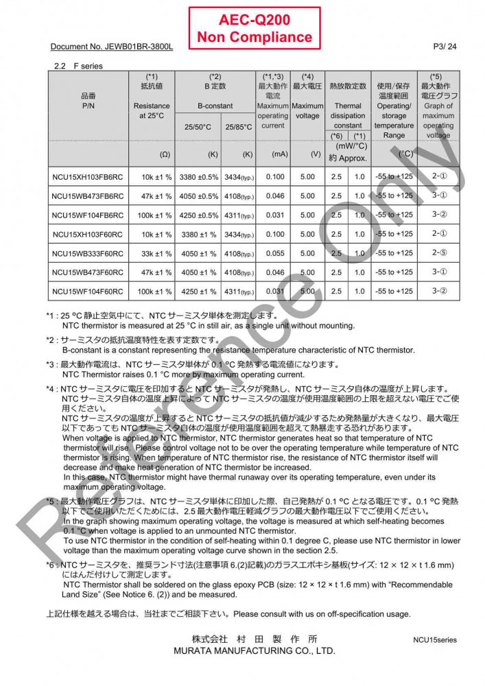Murata NTC thermistor specification, page 3